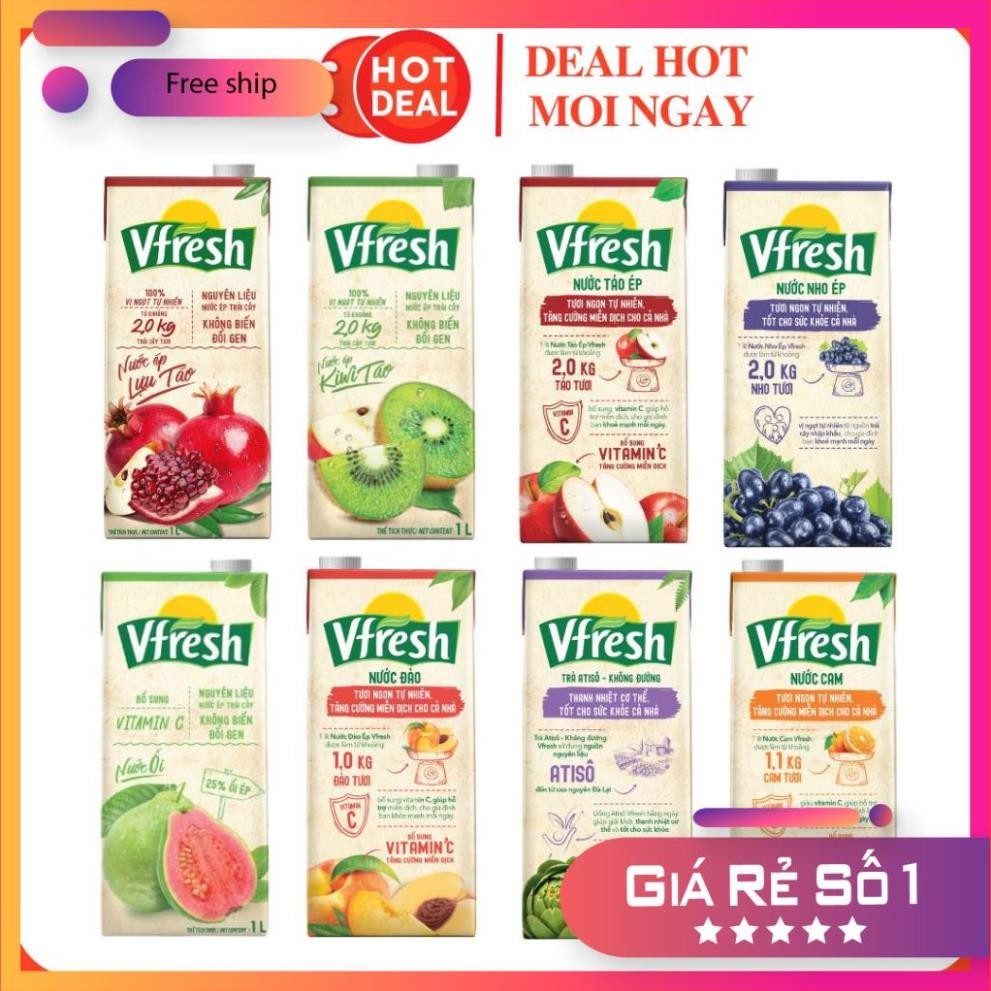 Vfresh - Nước Ép Trái Cây Chính Hãng, Giá Tốt, Đảm Bảo | Shopee Việt Nam