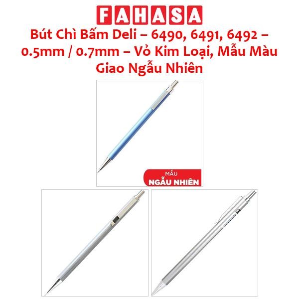 Bút Chì Bấm Deli – 6490, 6491, 6492 – 0.5mm / 0.7mm – Vỏ Kim Loại, Mẫu ...