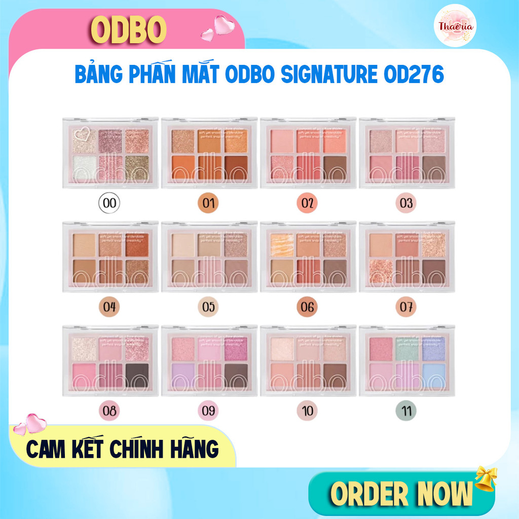 [ODBO] Bảng Phấn Mắt Odbo Signature Eyeshadow Palette OD276 | Shopee Việt Nam