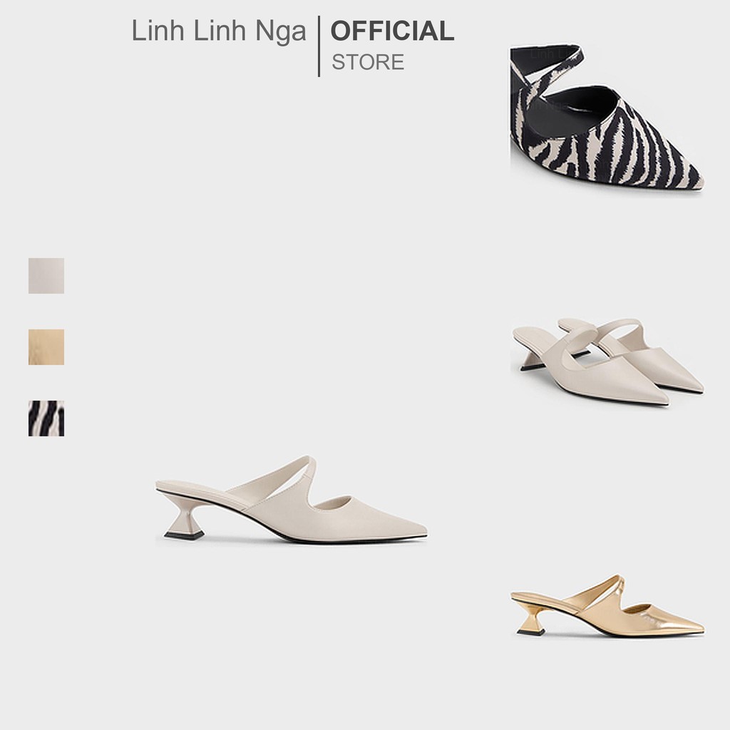 Giày Vada Zebra-Print Asymmetric Sculptural Heel Pumps - CK1-61720118 ...