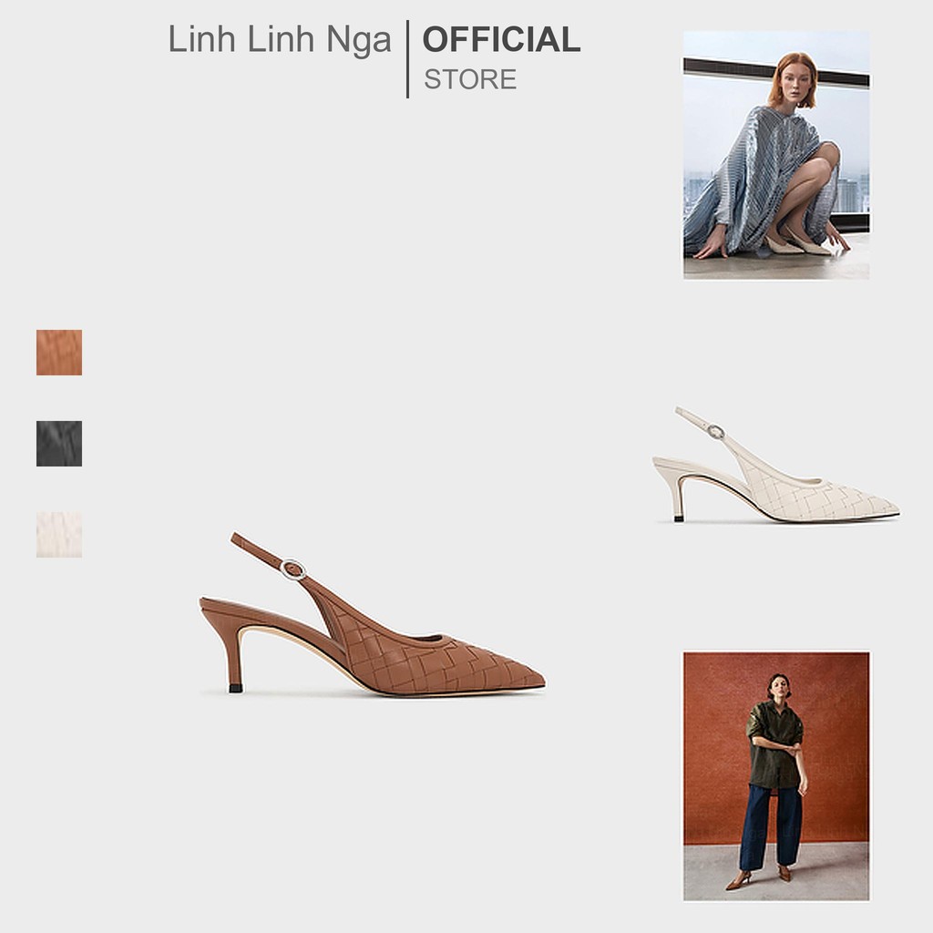 Giày C&K Ivette Woven Pointed-Toe Slingback Pumps - CK1-60580308 chính ...
