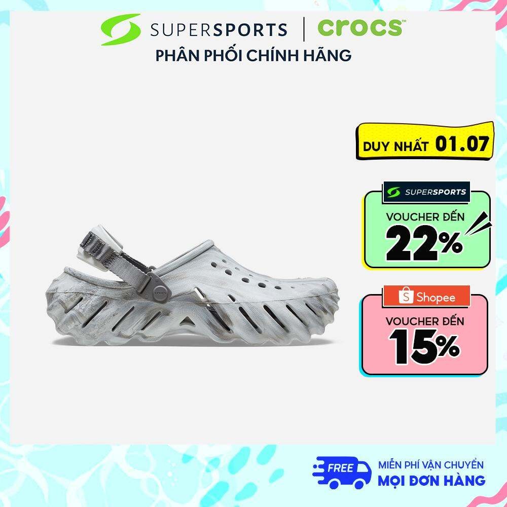 Giày Clog Unisex Crocs Echo - Xám - 208454-1NL ADS1 LS100 | Shopee Việt Nam