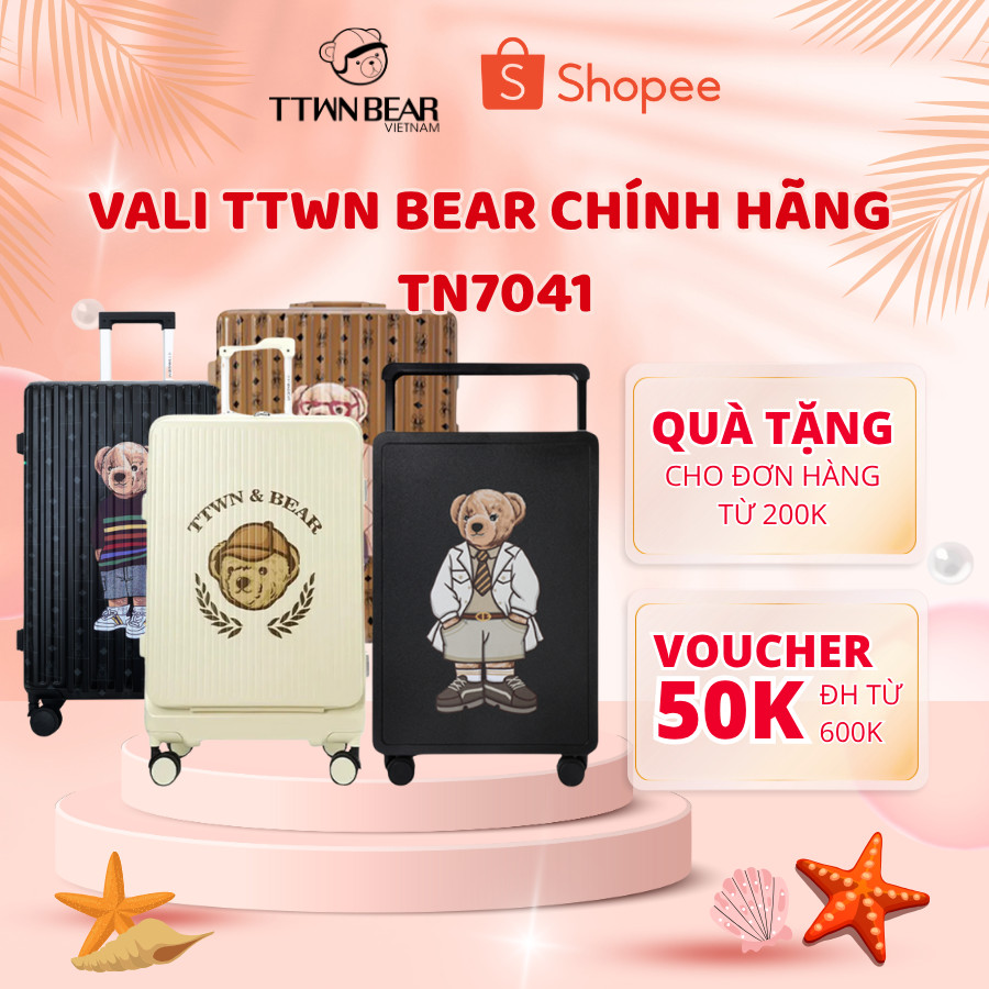 Vali TTWN BEAR chính hãng - TN7041 đi du lịch, đi chơi size 20, size 24 ...
