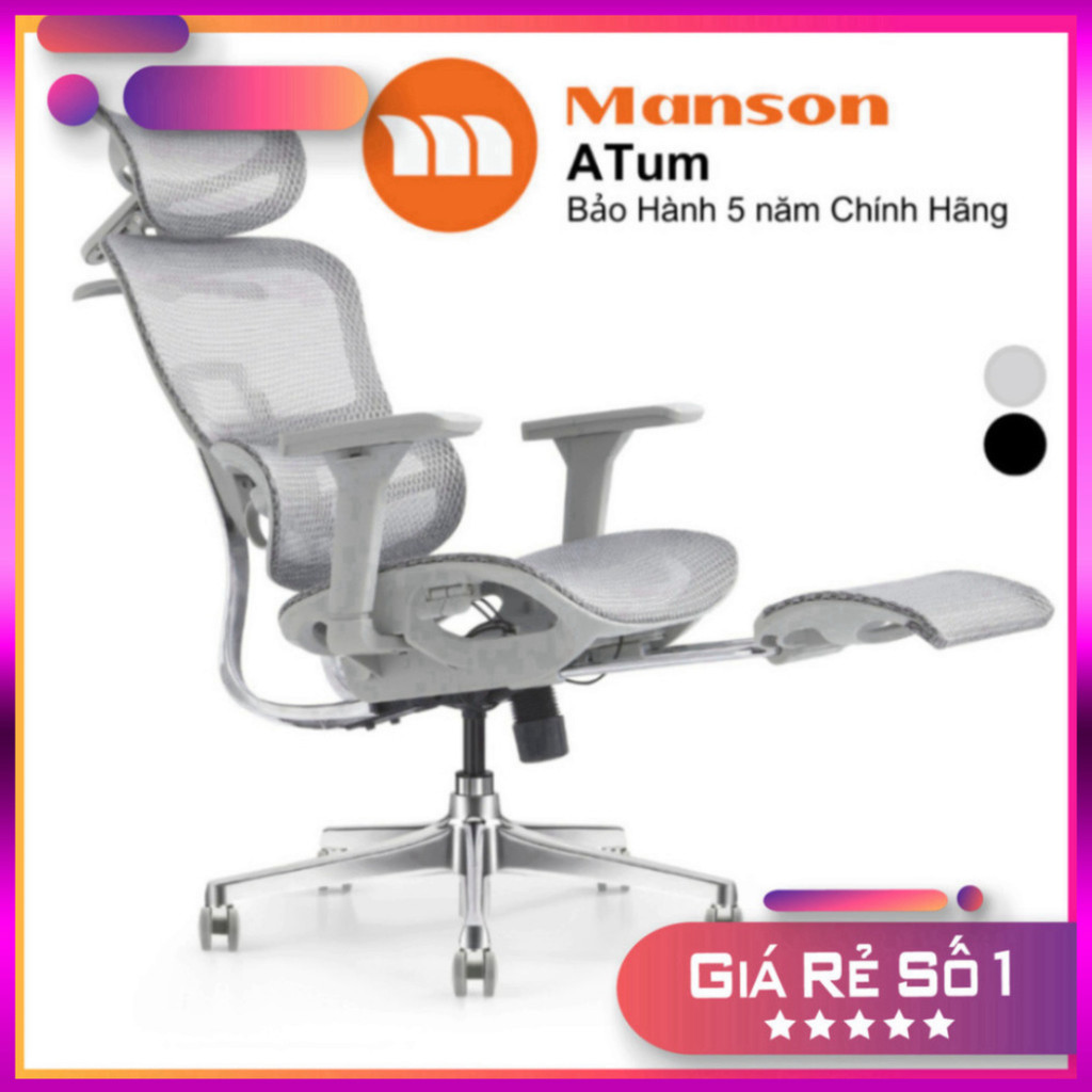 Khuyến mãi [Hỏa Tốc - Chính Hãng] Ghế Công Thái Học Manson Atum Tựa Đầu ...