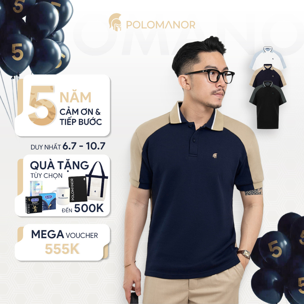 [7.7] Áo polo nam DENNI, vải cá sấu cotton interlock cao cấp, thanh ...