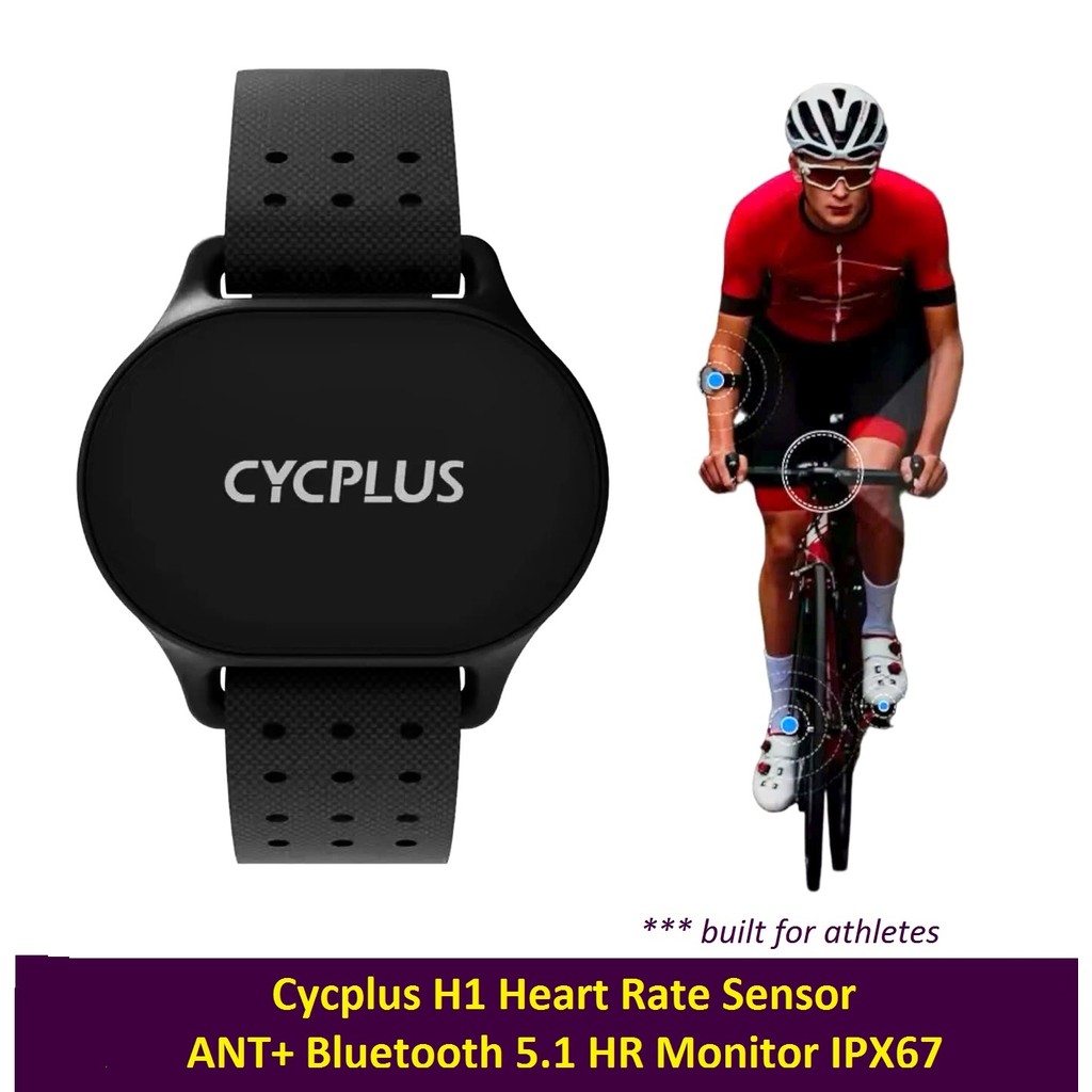 Dây Đo Nhip Tim Đeo Tay Cycplus H1 ANT+ Bluetooth 5.1 HR Monitor IPX67 Tương Thích Strava Garmin ...