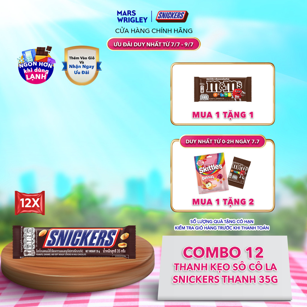 Combo 12 thanh Kẹo Sô Cô La Snickers thanh 35g | Shopee Việt Nam