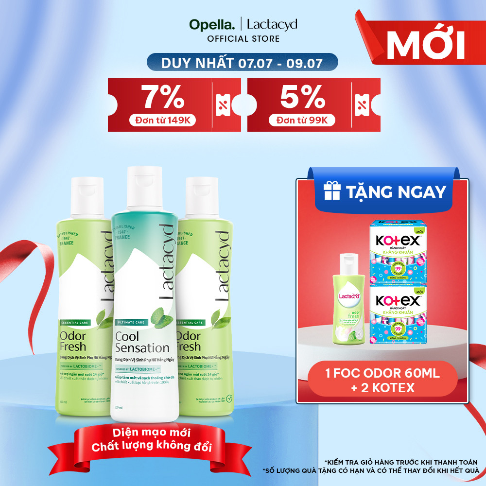 Bộ 1 Chai DDVS Phụ Nữ Lactacyd Cool Sensation 250ml + 2 Chai Lactacyd ...