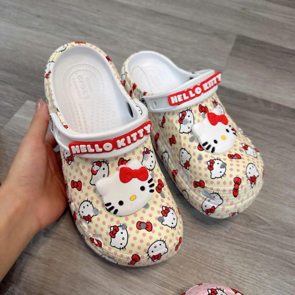 Dép cross HELLO KITTY màu vàng đỏ mẫu mới 2025 siêu xinh | Shopee Việt Nam
