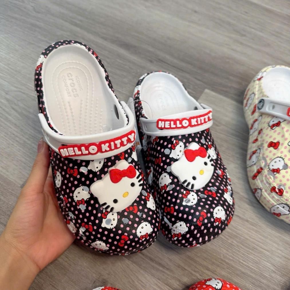 Dép cross HELLO KITTY màu đen đỏ mẫu mới 2025 siêu xinh | Shopee Việt Nam