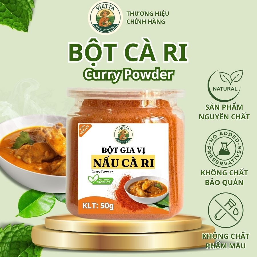 Bột Cari Hộp 50g Nguyên Chất Vietta Spices Gia Vị Nấu Ăn Siêu Thơm Nấu ...