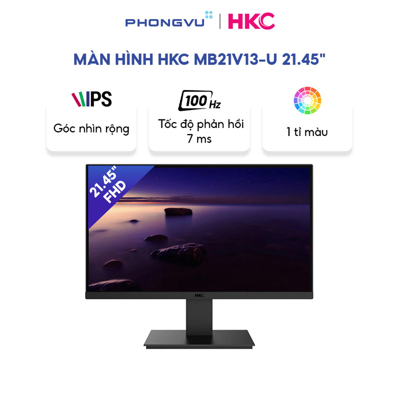 Màn Hình Máy Tính HKC MB21V13-U 21.45 inch Full HD – Tấm Nền VA, Tần Số Quét 100Hz, Phản Hồi 7ms ...