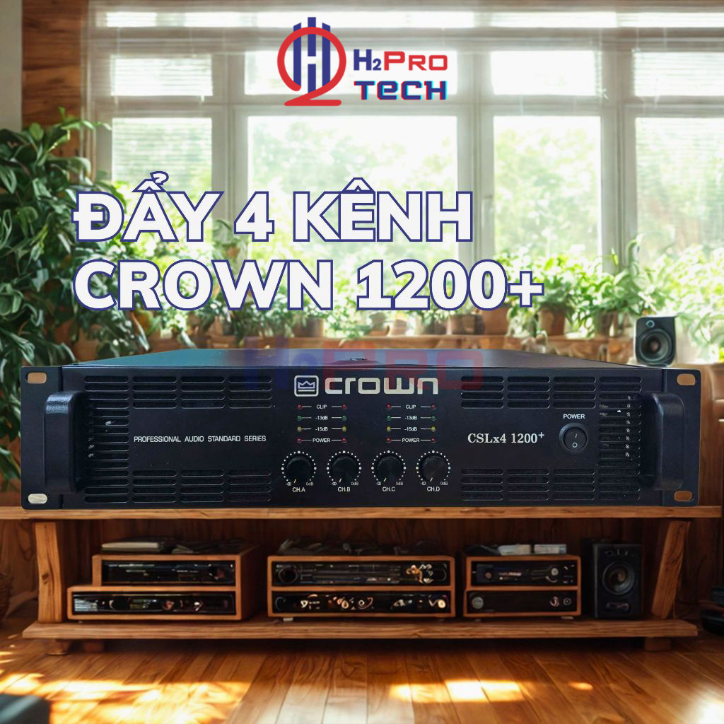 Cục Đẩy 4 Kênh Crown 1200 Plus Hàng Bãi 4x1200W 56 Sò - 16 Tụ - Nguồn ...