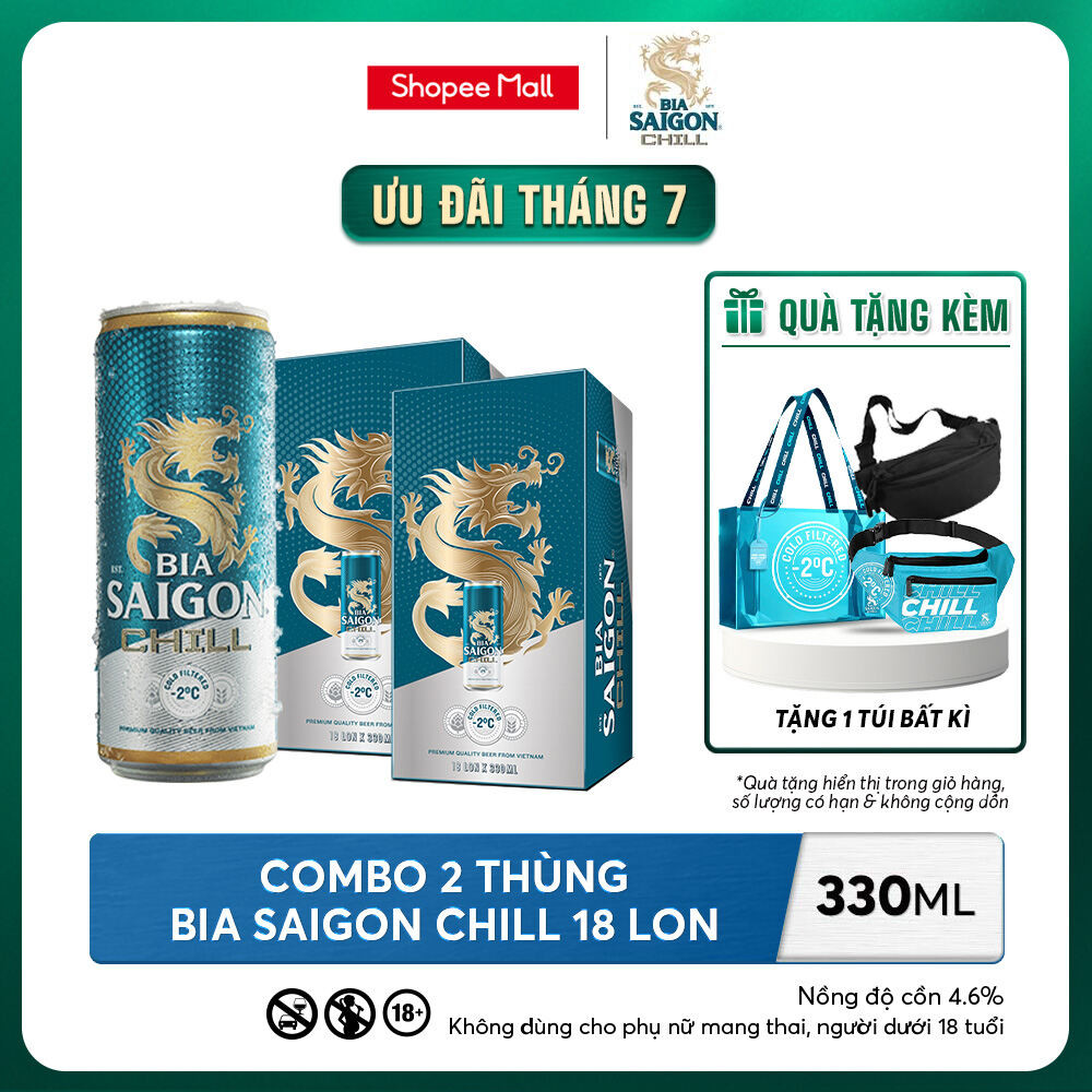 [Livestream] Combo 2 Thùng 18 Bia Sài Gòn Chill 330ml | Shopee Việt Nam