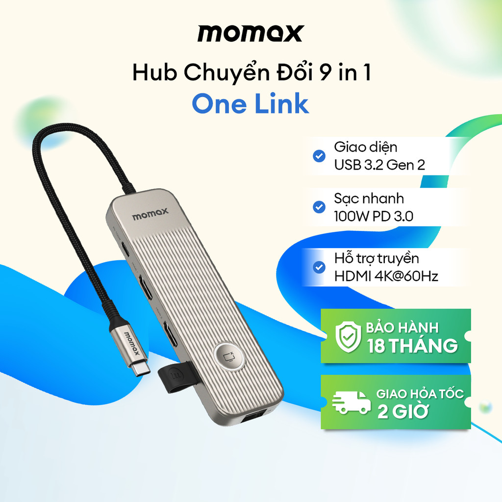 Hub Type C 9 cổng MOMAX One Link | Hàng chính hãng - Bảo hành 18 tháng ...