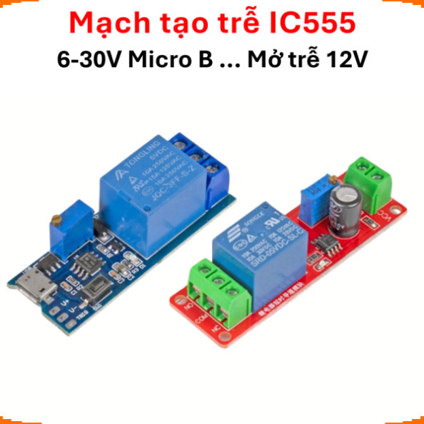 Mạch Relay Tạo Trễ 1 Kênh 5V - 30V IC 555 | Shopee Việt Nam