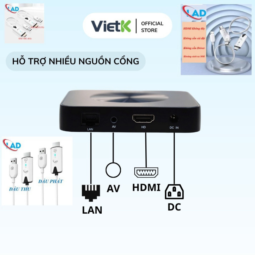 Android TVBox VietK VBox 8K, Android 12, GPU 8K hỗ trợ 4K Ultra HD, Ram ...