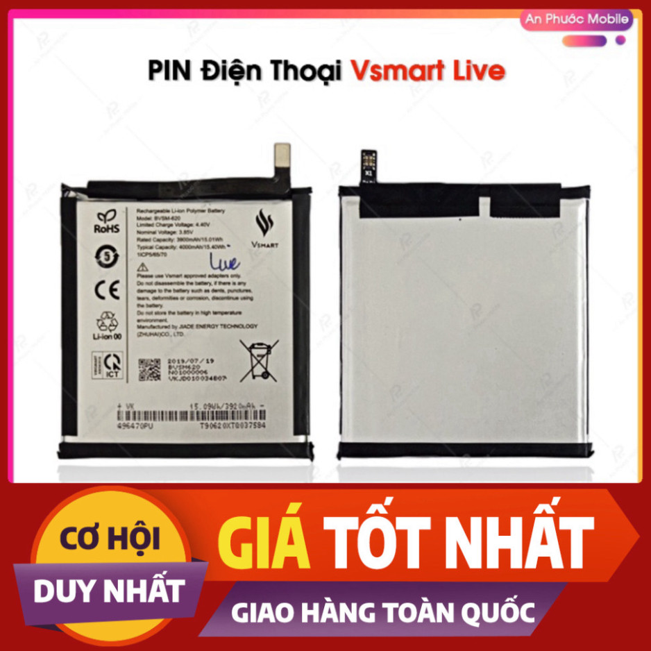 Pin Vsmart Live / V620A - Linh Kiện Pin Điện Thoại Vsmart Zin Bóc Máy ...