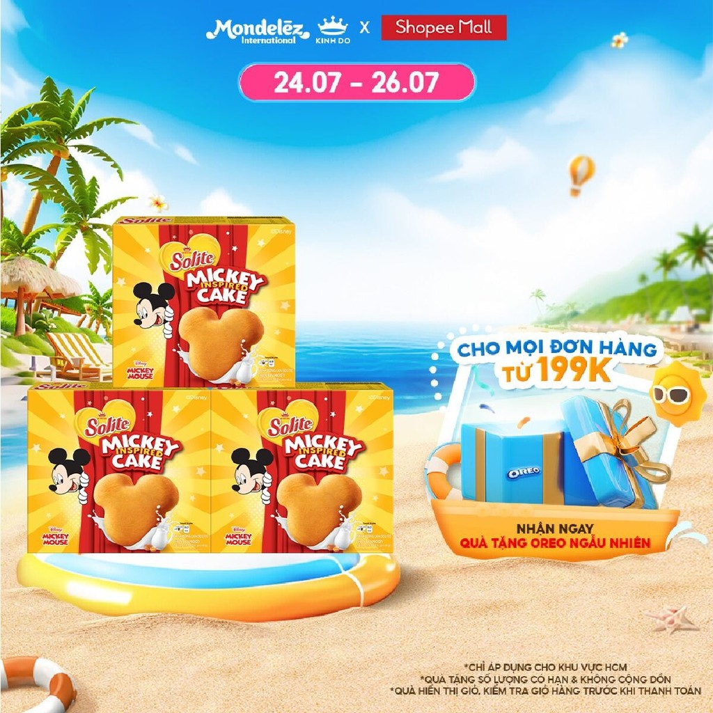 [LIVESTREAM] Bánh Bông Lan Solite Phiên Bản Mickey, Combo 3 Hộp X 180G ...