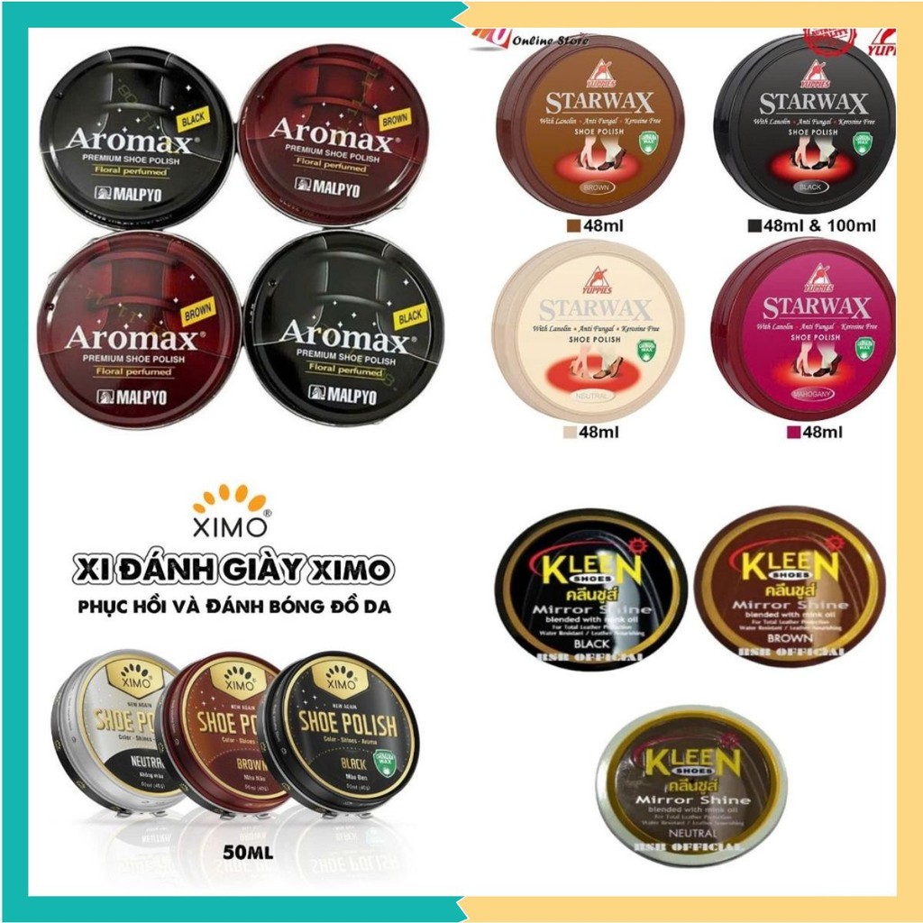Xi Đánh Giày Các Loại: Kleen, Aromax, Ximo, Starwax – Chăm Sóc Giày ...