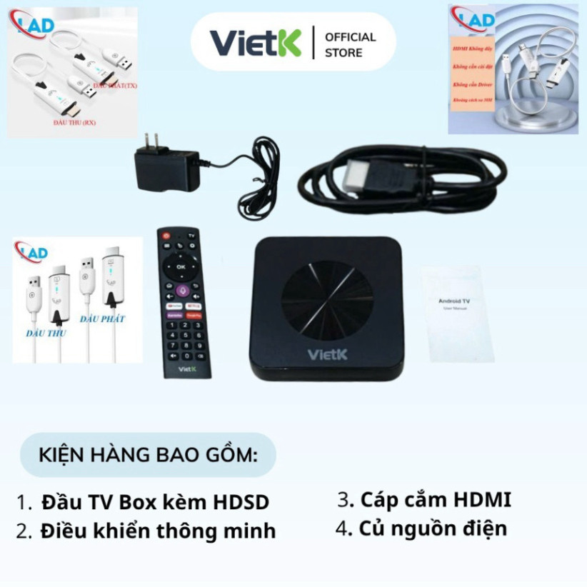 Android TV Box VietK VBox 8K, Android 12, GPU 8K, hỗ trợ 4K Ultra HD ...