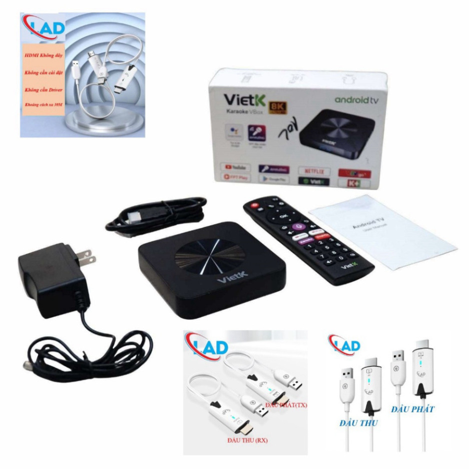 VietK VBox 8K - Android 12, GPU 8K, hỗ trợ 4K Ultra HD, RAM 2GB, ROM ...