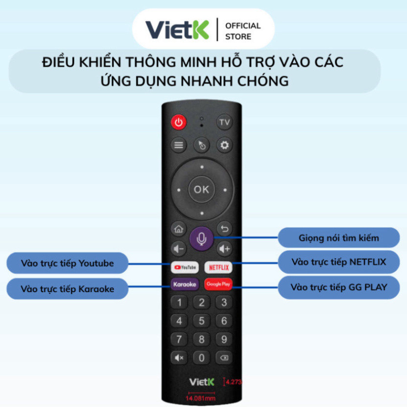 VietK VBox 8K - Android 12, GPU 8K, hỗ trợ 4K Ultra HD, Ram 2Gb, Rom ...