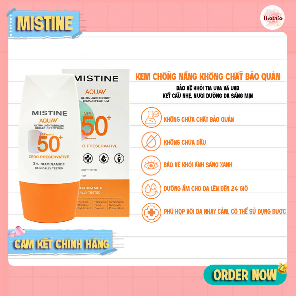 [MISTINE-Version2025] Kem chống nắng AQUA V ULTRA LIGHT&BRIGHT SPF50+ PA++++ 15ML/40ML | Shopee ...