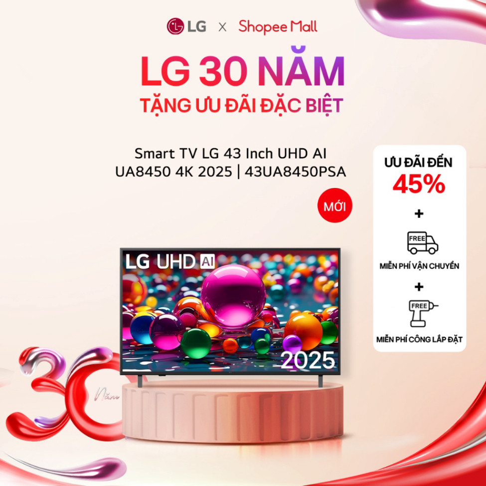 CHÍNH HÃNG 43UA8450PSA - Smart TV LG 43 Inch UHD AI UA8450 4K 2025 ...