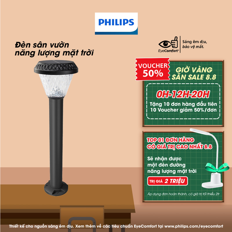 Đèn sân vườn PHILIPS năng lượng mặt trời BGC050 Spot | Shopee Việt Nam