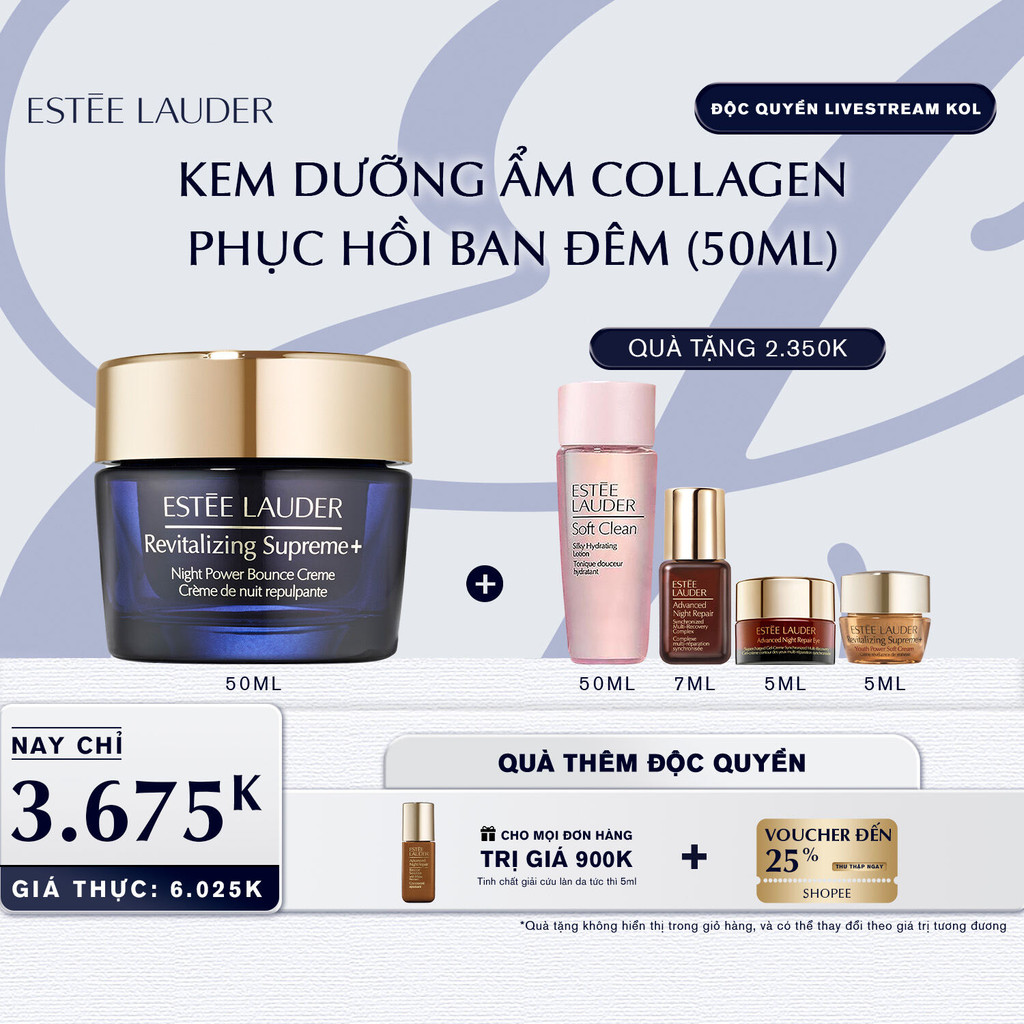 [Ưu Đãi Livestream] [MỚI] Kem dưỡng ẩm collagen phục hồi ban đêm Estee ...