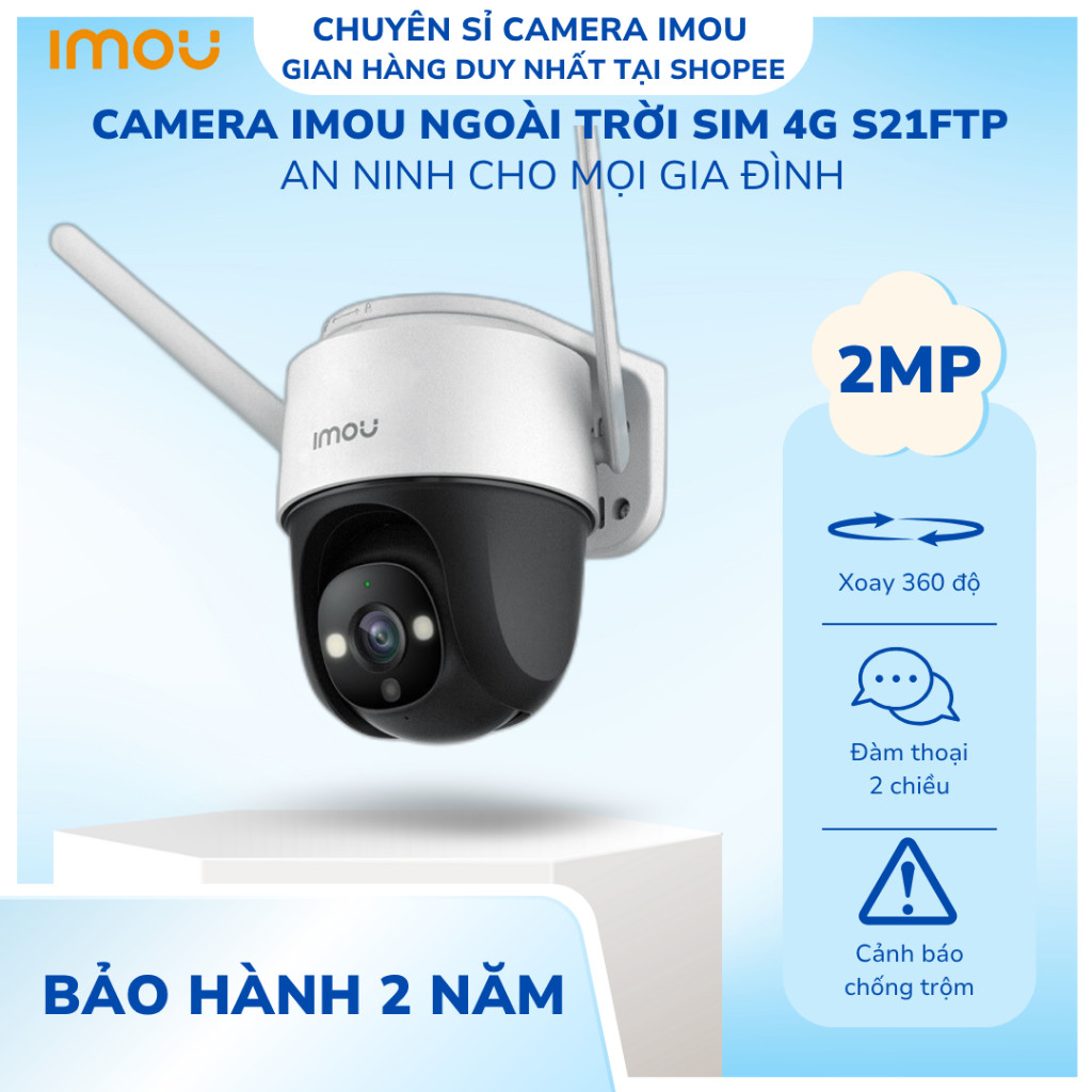 Camera Imou xài sim 4G Cruiser SC 4G 2MP/3MP/5MP TÍCH HỢP CỔNG LAN, Bảo ...