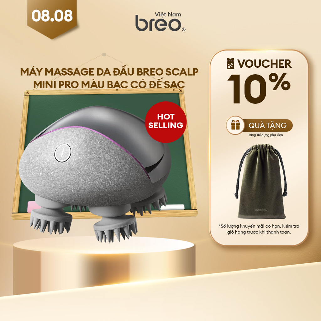 Máy Massage Da Đầu Breo Scalp Mini Pro, 96 Điểm Tiếp Xúc Giảm Đau Nhức ...