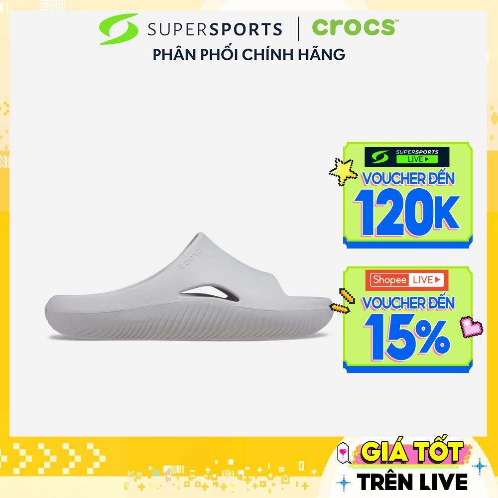 Dép Quai Ngang Unisex Crocs Mellow - Xám - 208392-1FT ADS50 LS100 | Shopee Việt Nam