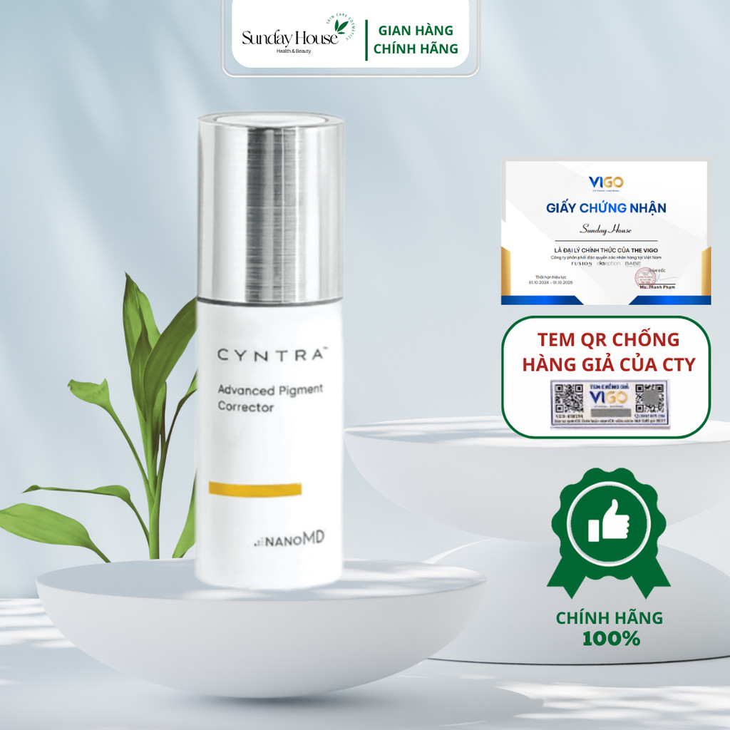 Kem Sáng Da Mờ Nám Sạm NanoMD Cyntra Advance Pigment Corrector hiệu ...