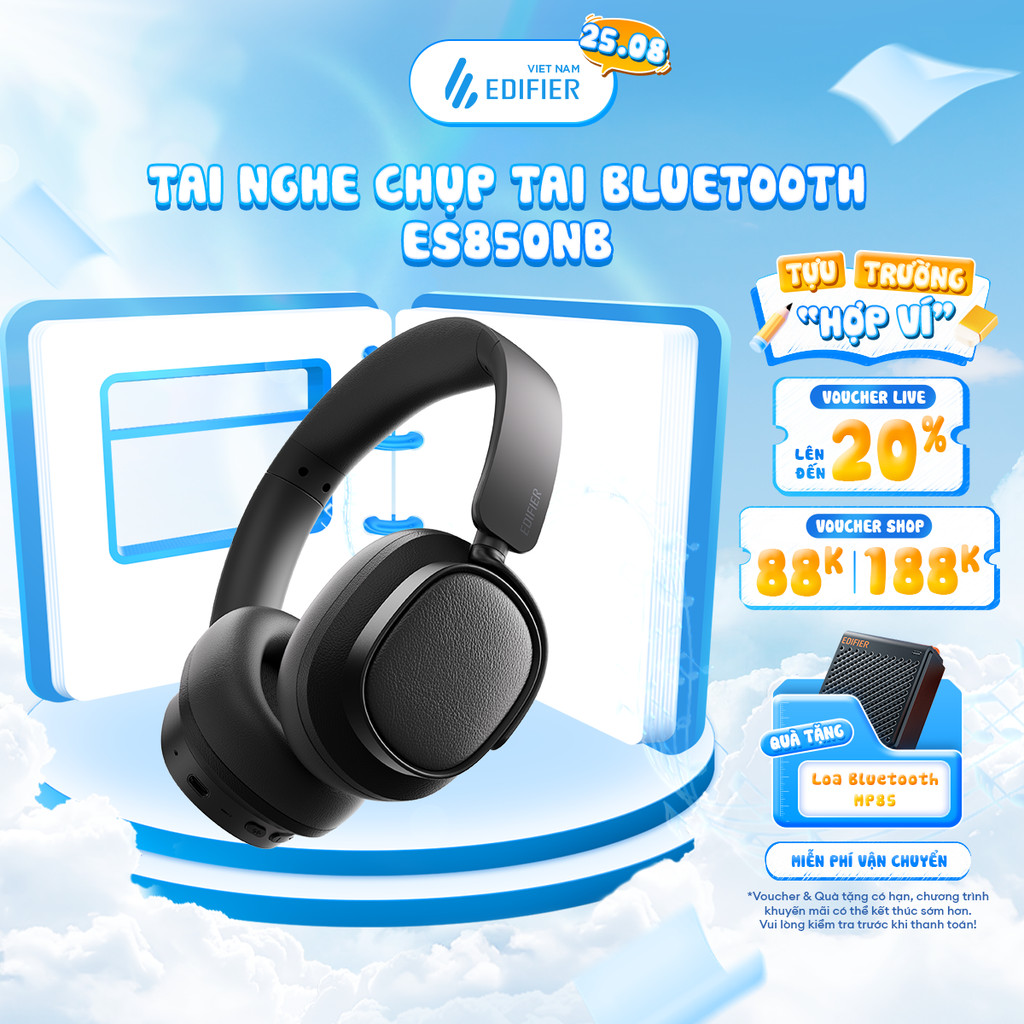 Tai Nghe Bluetooth Chụp Tai EDIFIER ES850NB | Chống Ồn Chủ Động | Sử Dụng Đến 92H | Mic Khử Ồn ...