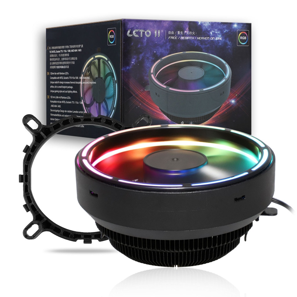 Fan Tản Nhiệt CPU Leto II, Led RGB Tự Động Đổi Màu cực đẹp, Dùng cho ...