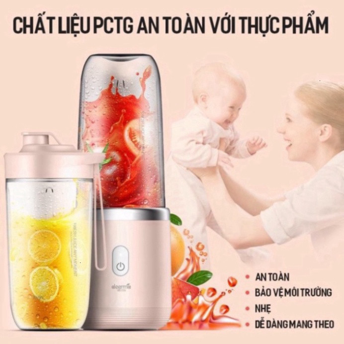 Máy Xay Sinh Tố Cầm Tay Mini - Máy Xay Hoa Qủa Đa Năng Sạc Pin Tích ...