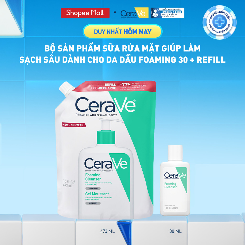 [VB FS] Bộ sản phẩm sữa rửa mặt giúp làm sạch sâu dành cho da dầu ...