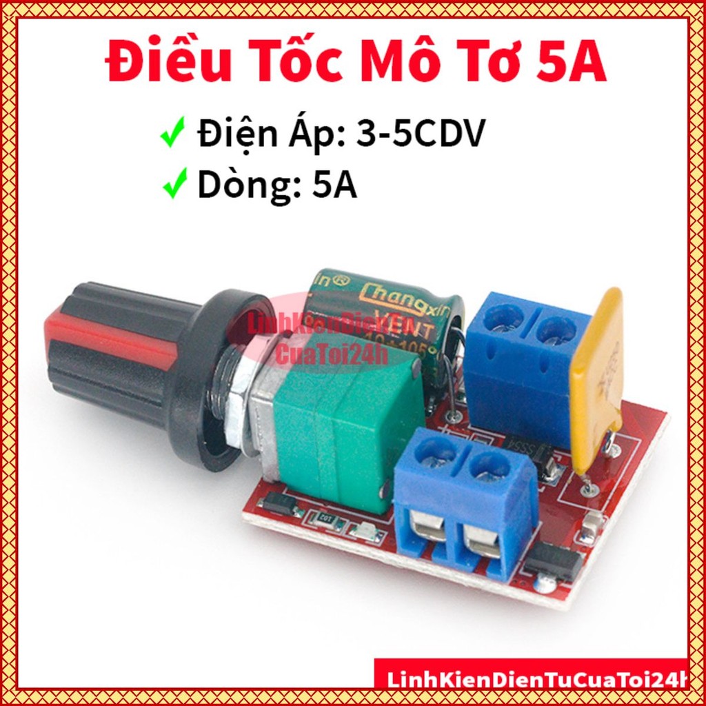 MẠCH ĐIỀU TỐC ĐỘNG CƠ DC PWM 5A 3 - 35V dùng điều khiển tốc độ motor ...