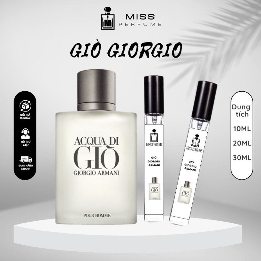 Nước Hoa Nam MISS PERFUME Giò Trắng (Chiết 10ml / 20ml / 30ml) - Hấp ...