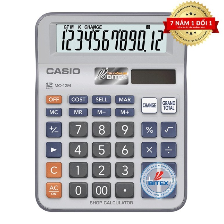 Máy tính Casio MC-12M chuyên dụng dành cho shop bán hàng - Bảo hành ...