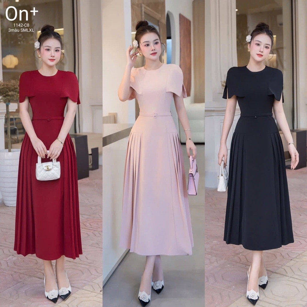 ĐẦM DÀI THANH LỊCH XẺ TAY HÀNG QUẢNG CHÂU CAO CẤP | Shopee Việt Nam