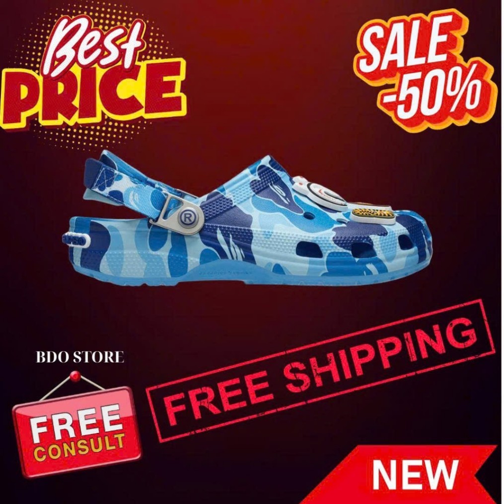 Crocs Classic Clog BAPE x STAPLE – Blue Camo | Shopee Việt Nam