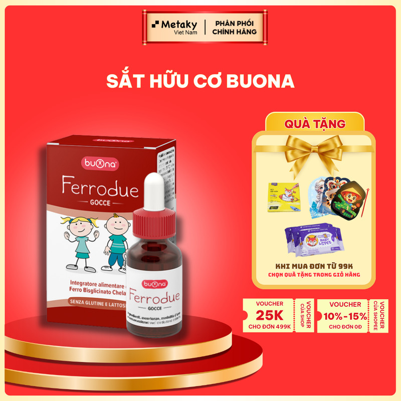 Buona Ferrodue - Sắt hữu cơ dạng nhỏ giọt Ferrodue, bổ sung sắt cho trẻ ...