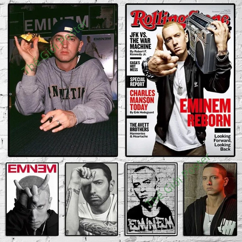 [226] Poster dán tường in hình Rapper Hip Hop Ca Sĩ Eminem - Áp phích 8 ...