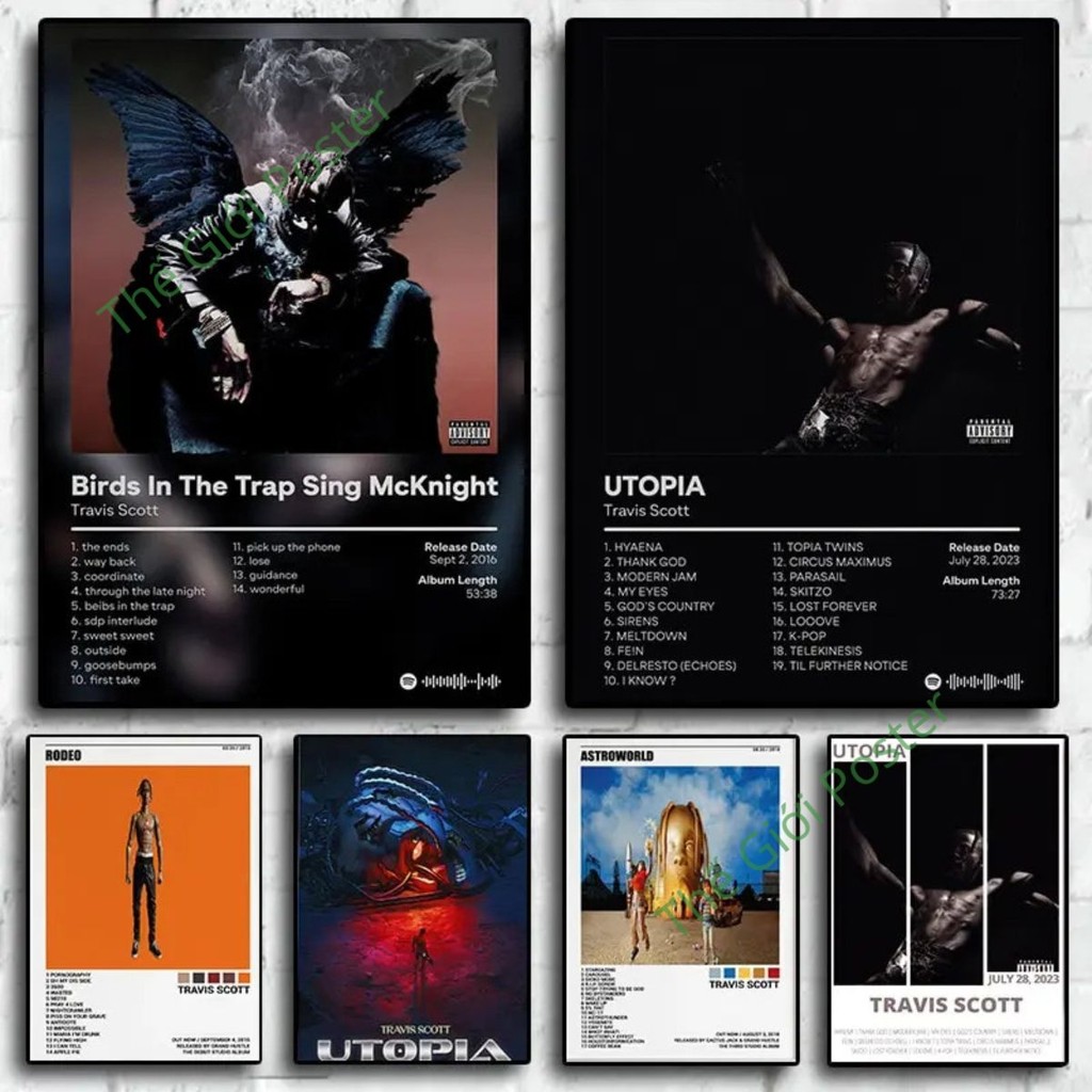 [227] Poster album âm nhạc Travis Scott Utopia dán tường - Áp phích Hip ...