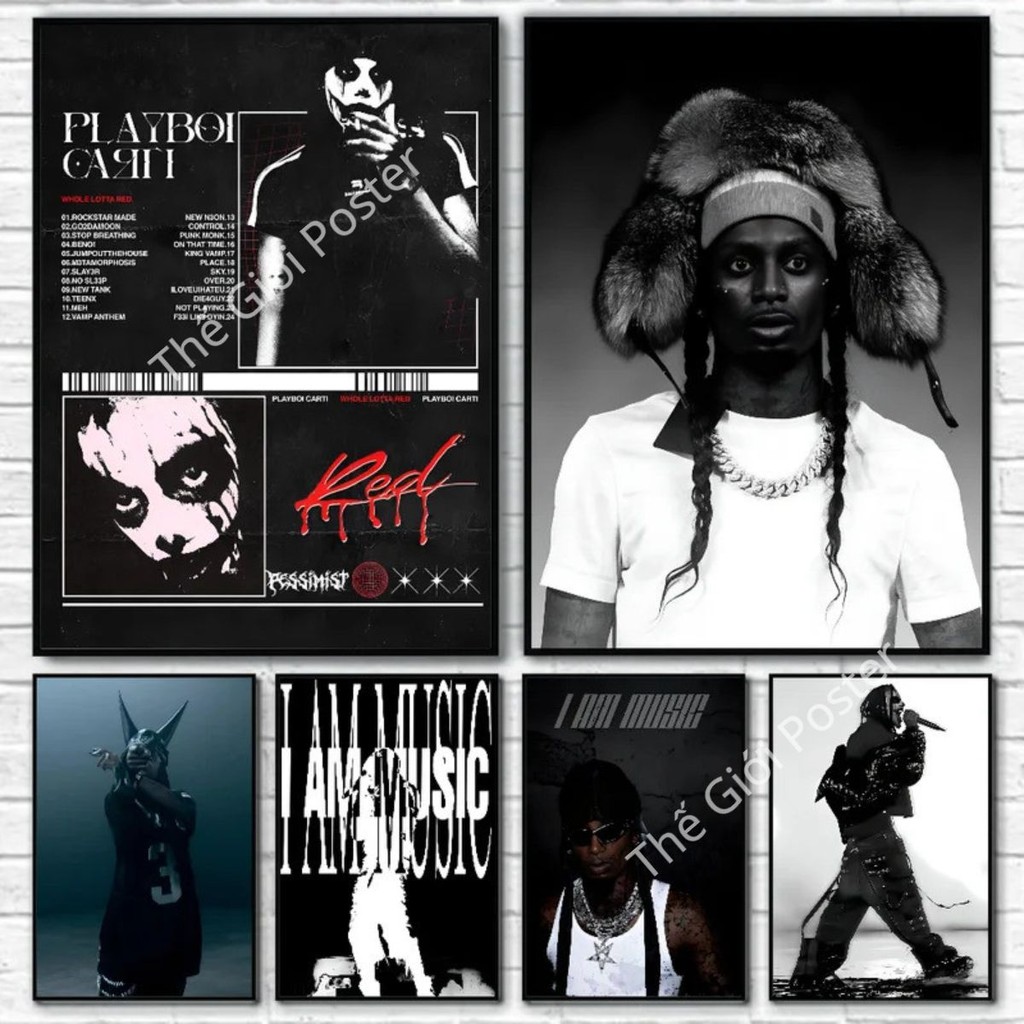 [84] Poster dán tường Opium Rap Playboi Carti - Áp phích trang trí nhà ...