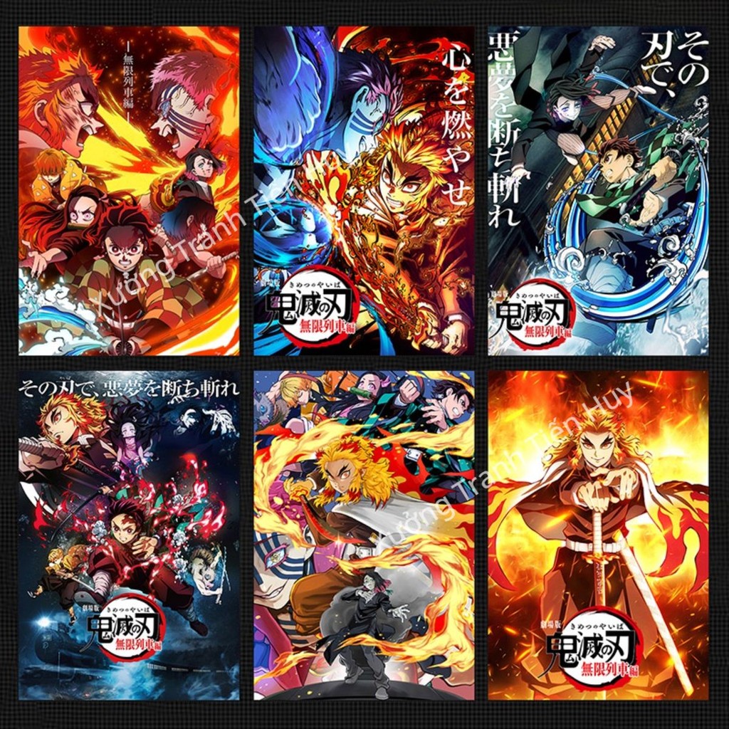 (X41) Poster dán tường anime Thanh Gươm Diệt Quỷ - Áp phích Kimetsu no ...