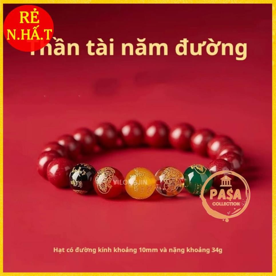 [ may mắn ] Vòng tay chu sa ngũ lộ thần mang phong thủy thu hút tài vận ...